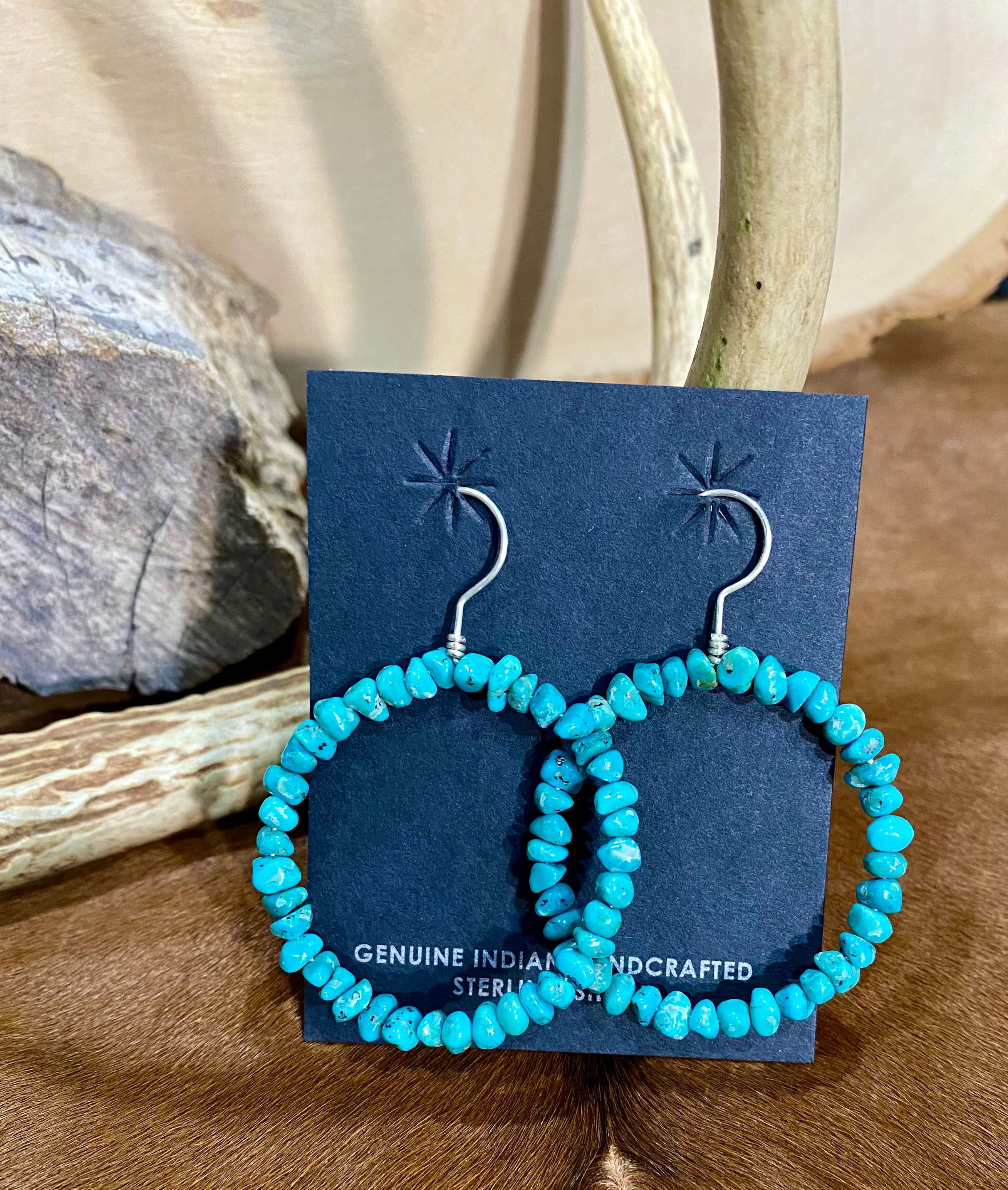 The Edwards Turquoise Hoop Earrings – NY Texas Style Boutique